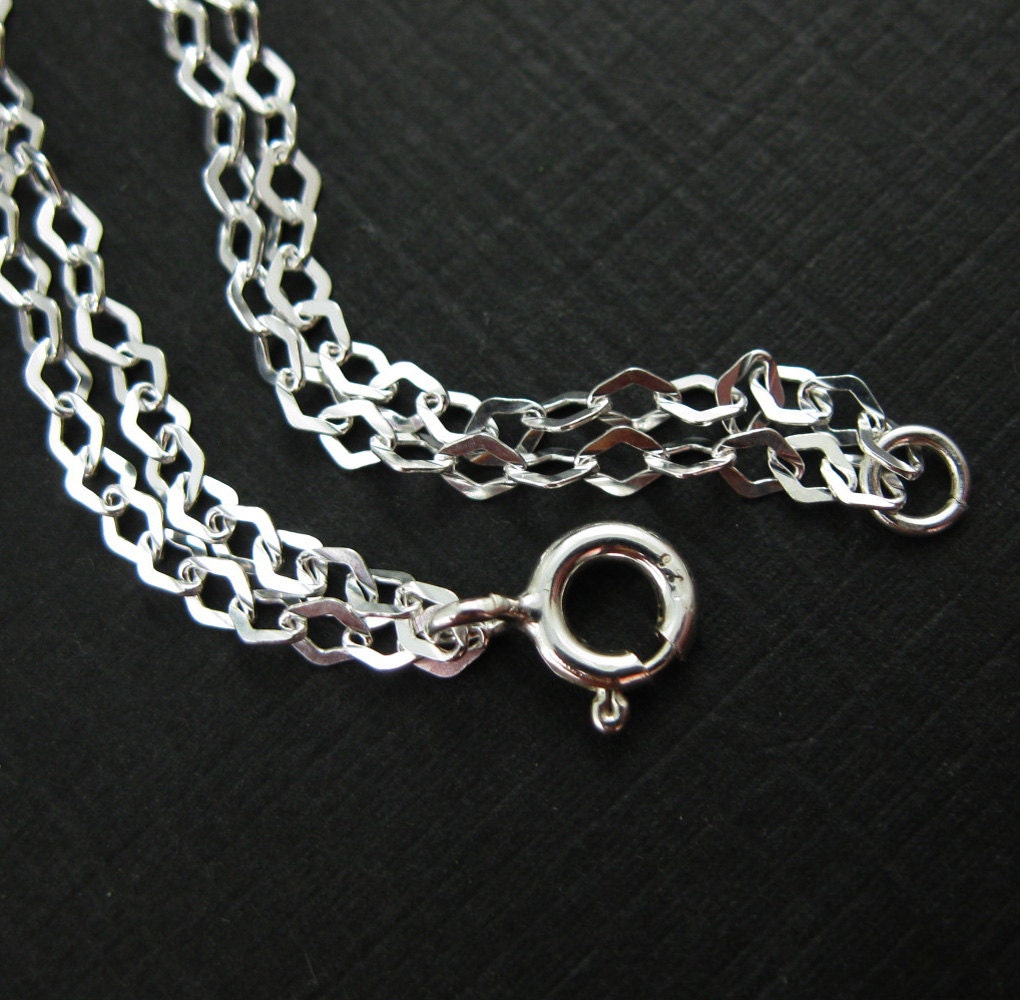 925 Sterling Silver Chain Bracelet Fancy Double Diamond Cable | Etsy