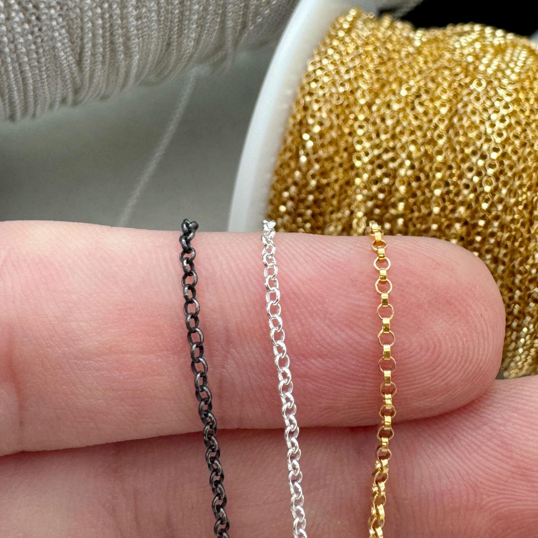 Tiny Rolo Chain-bulk Chain by the Foot-permanent Jewelry-bulk ...