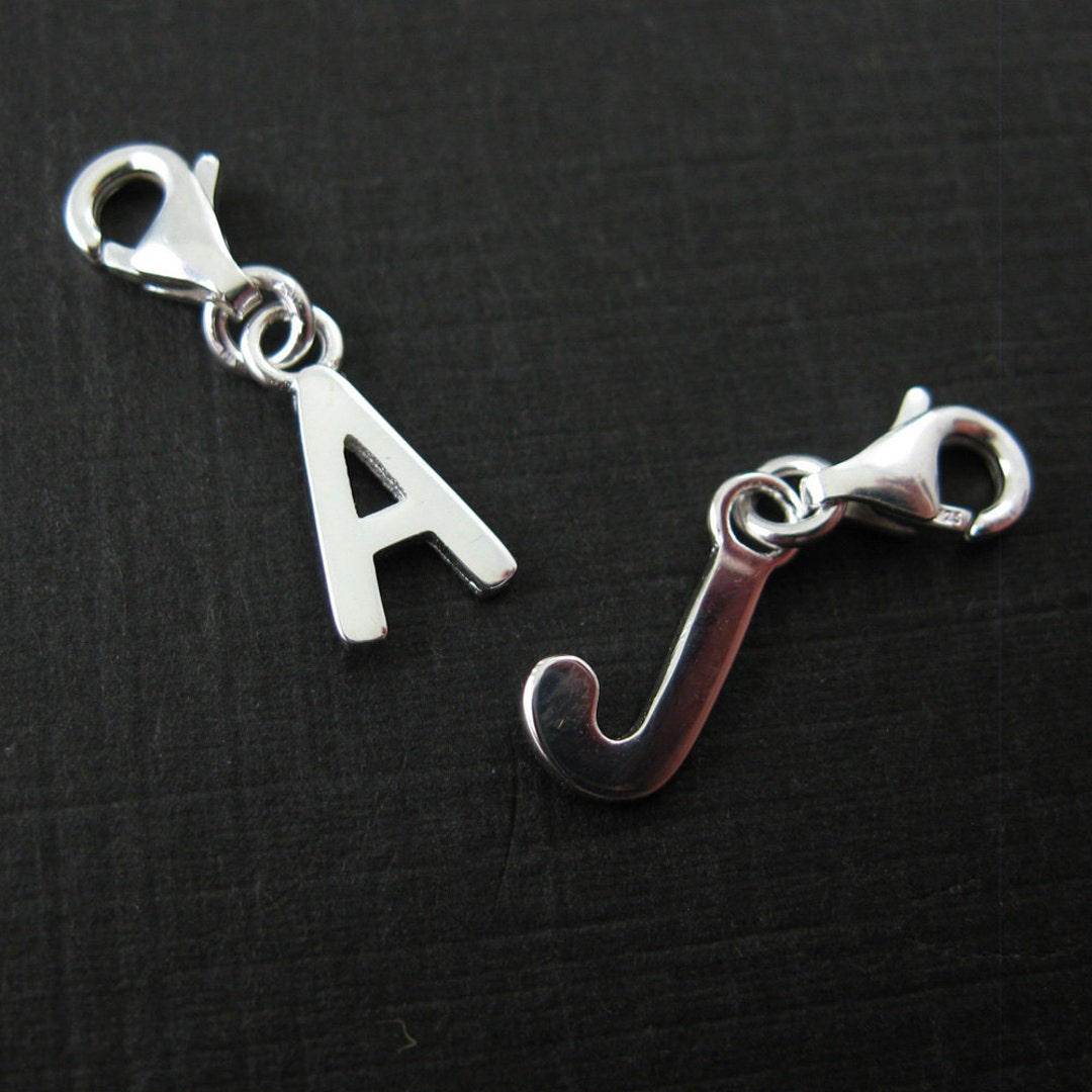 Bracelet Charms-sterling Silver Charm Bracelet Charms-initial,letter ...
