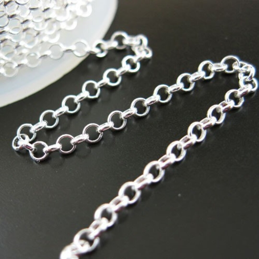 Silver Bulk Chain, Sterling Silver Rolo Chain, Bulk Rolo Unfinished ...