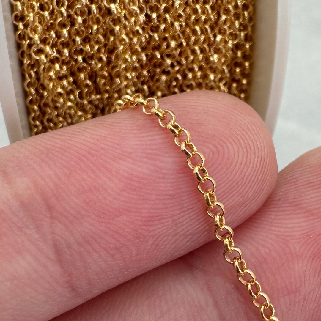 Gold Filled Small Rolo Chain-bulk Chain by the Foot-1.8mm Rolo Chain-permanent Jewelry Chain ...