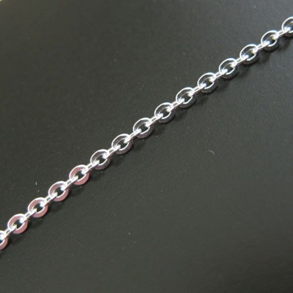 Sterling Silver Chain Solid Cable Flat Chain Cabke Chain - Etsy