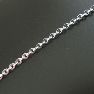 Sterling Silver Chain-solid Cable Flat Oval Chain, Flat Cable Chain ...
