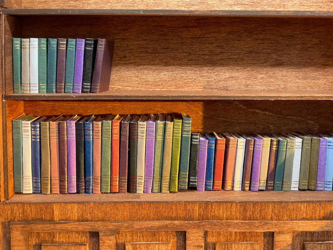 Set of 20 Miniature Dollhouse Books in a Variety of Colors - Etsy
