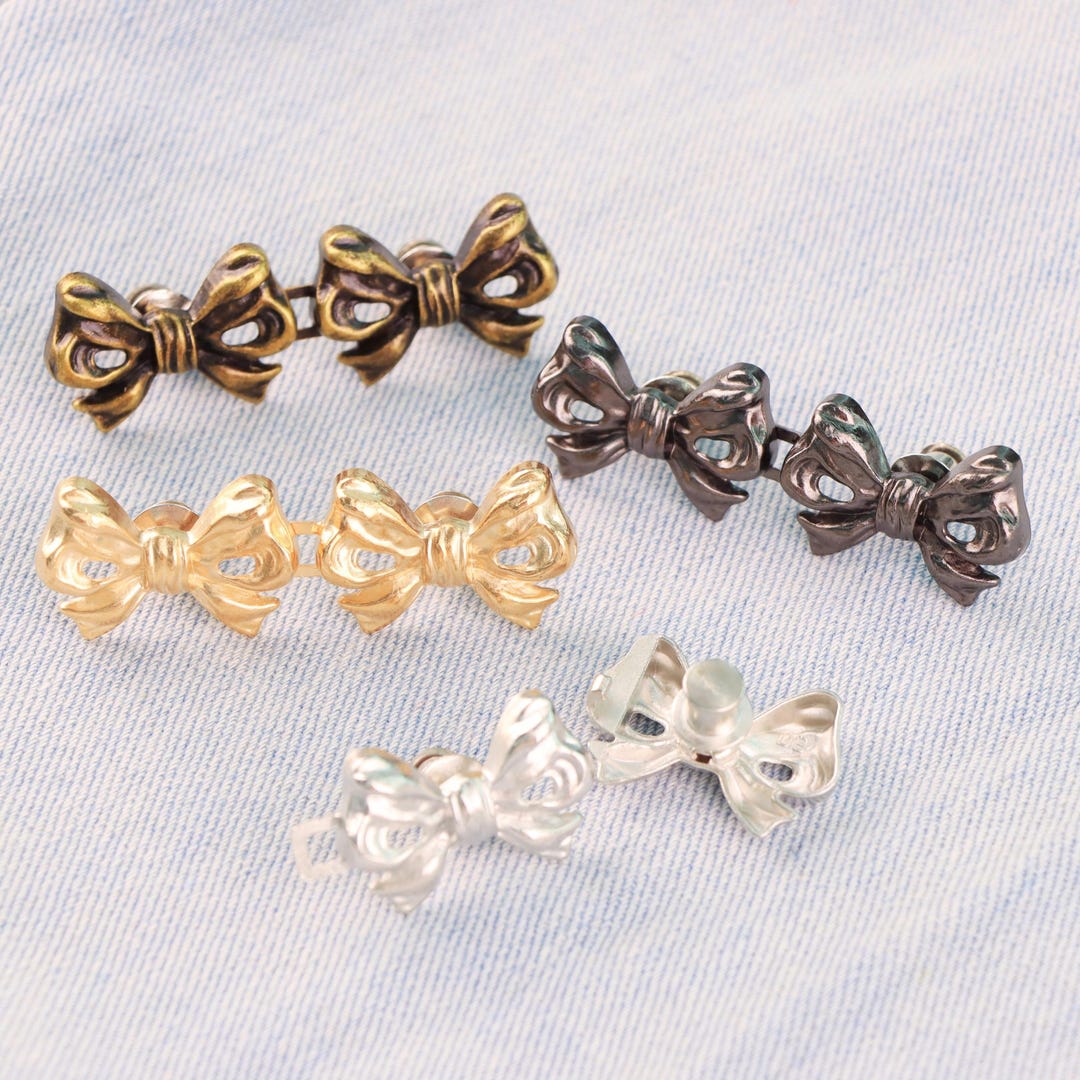 Eye Clip Clasp Pins for Pant/skirt - Bowknot Jeans Waist Buckle ...