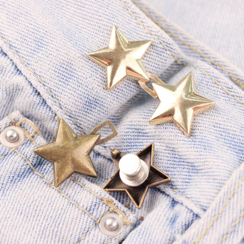 Waistband Tightener Adjuster Hook - Star-shaped Jeans Waist Buckle ...