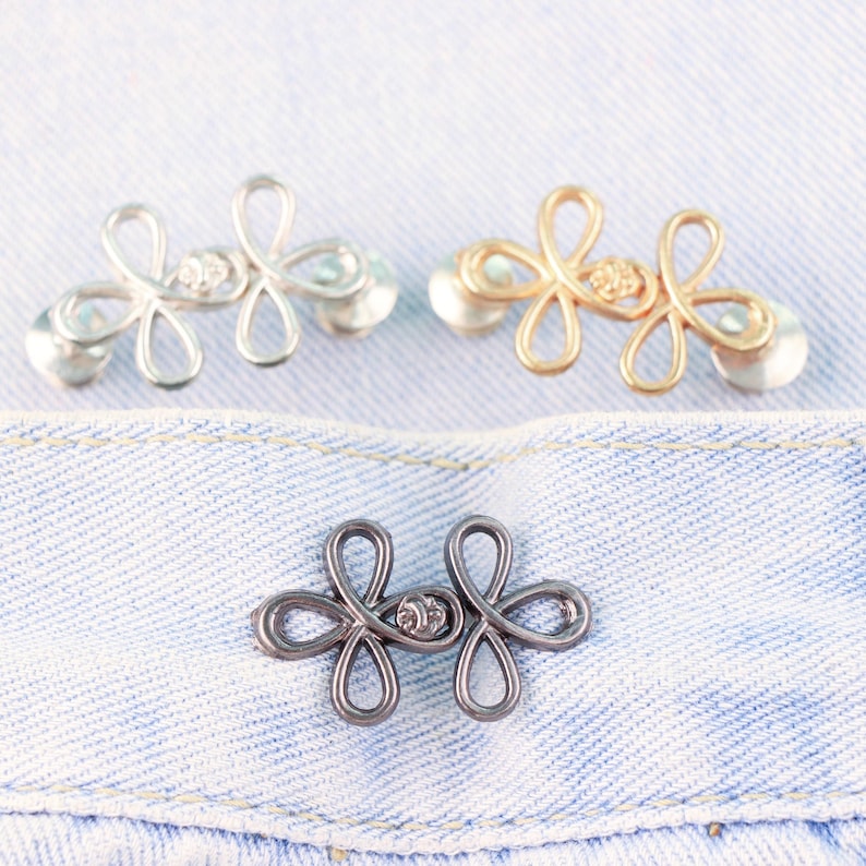 Eye Clip Clasp Pins for Pant/skirt - Jeans Waist Buckle, Cardigan Clip ...