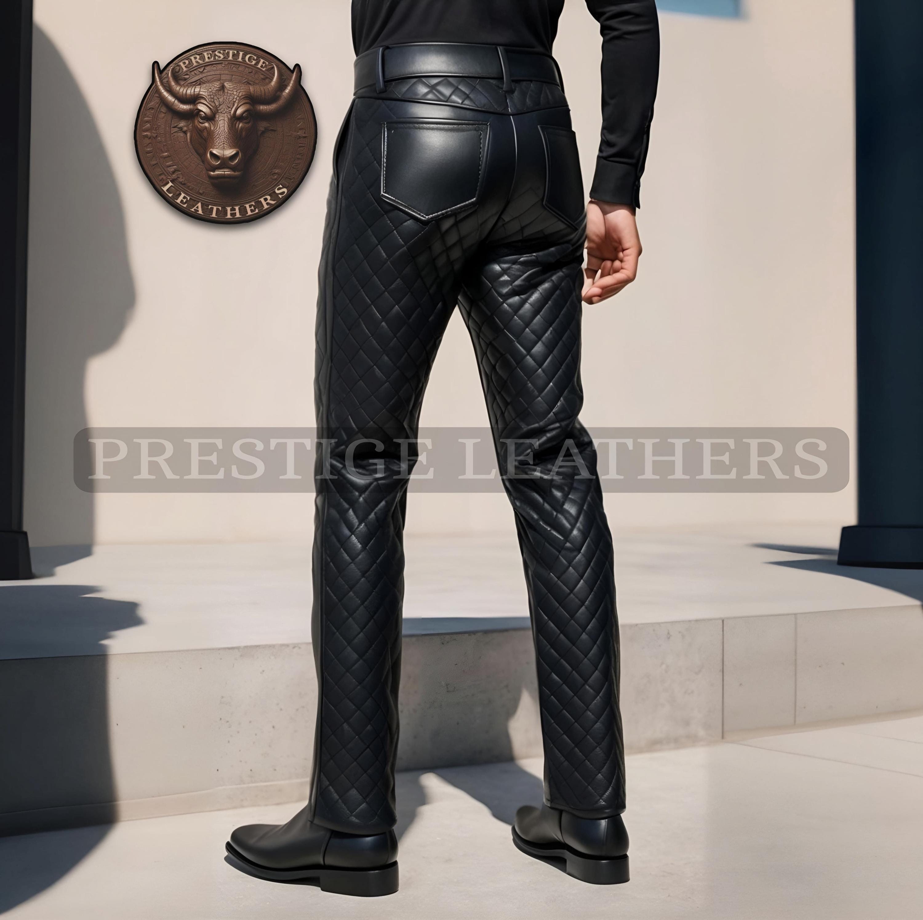Quilted Leather Pants | Handmade Leather Pants | Bikers Pants | Custom ...