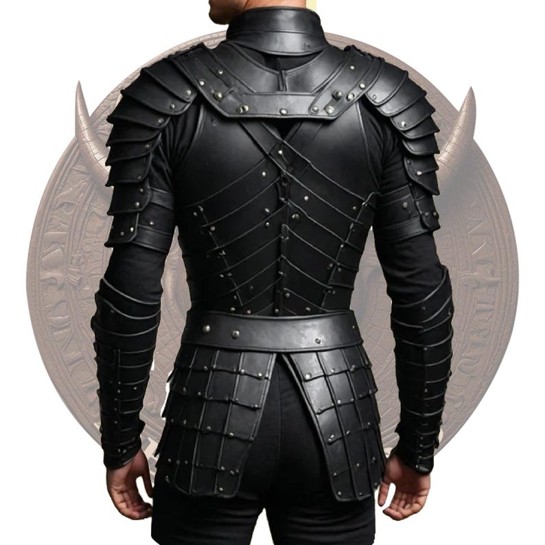 Medieval Black Leather Armor – Custom Crafted for LARP & Cosplay - Full ...