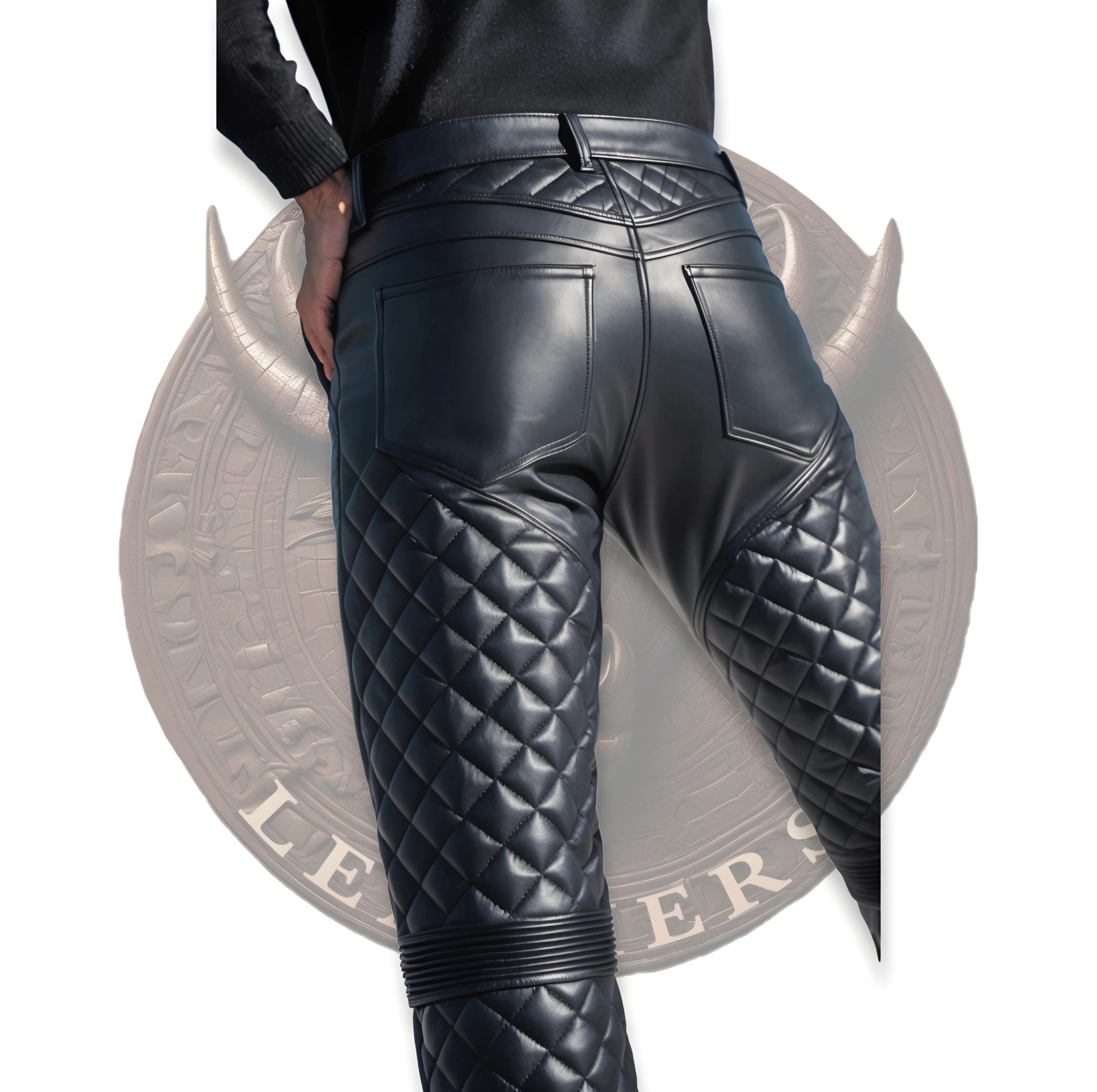Quilted Leather Pants | Handcrafted Premium Design | Bikers Pants! - Etsy