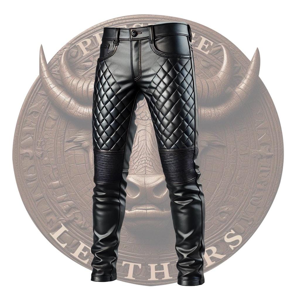 Handmade Genuine Leather Pants - Premium Quilted Design | Handmade for ...