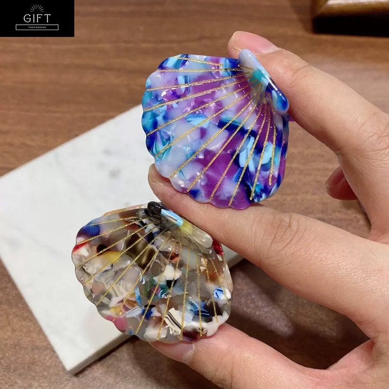 Sea Shell Hair Clips - Etsy