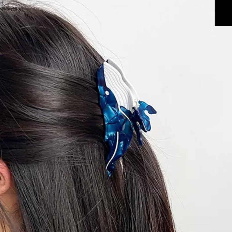 Blue Hair Clip - Etsy