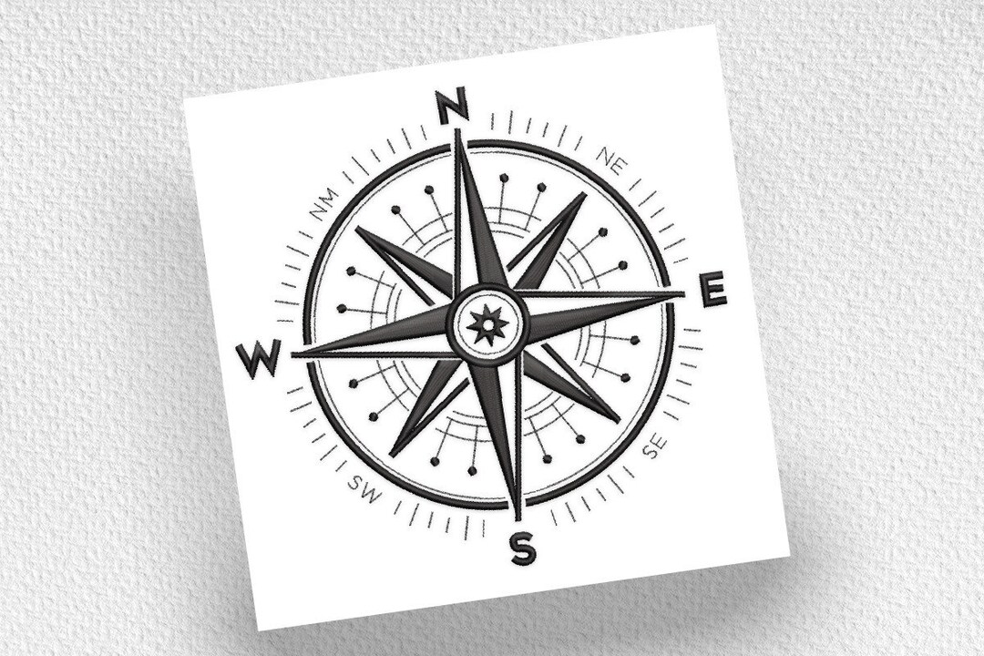 Compass Machine Embroidery Design , Nautical Compass. Compass Symbol ...