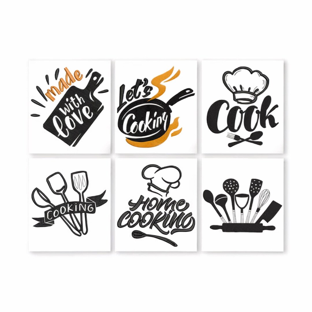 Kitchen Embroidery Designs. Kitchen Lovely Quotes Pack - Cooking ...
