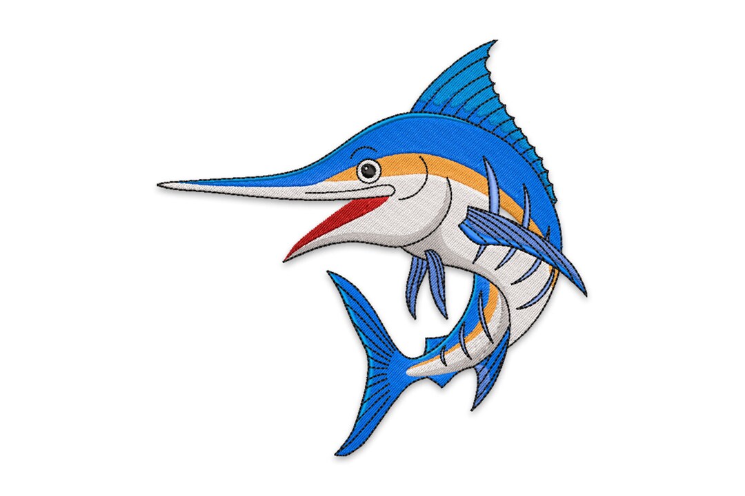 Marlin Fish Embroidery Design, Sailfish - Machine Embroidery Design - Etsy
