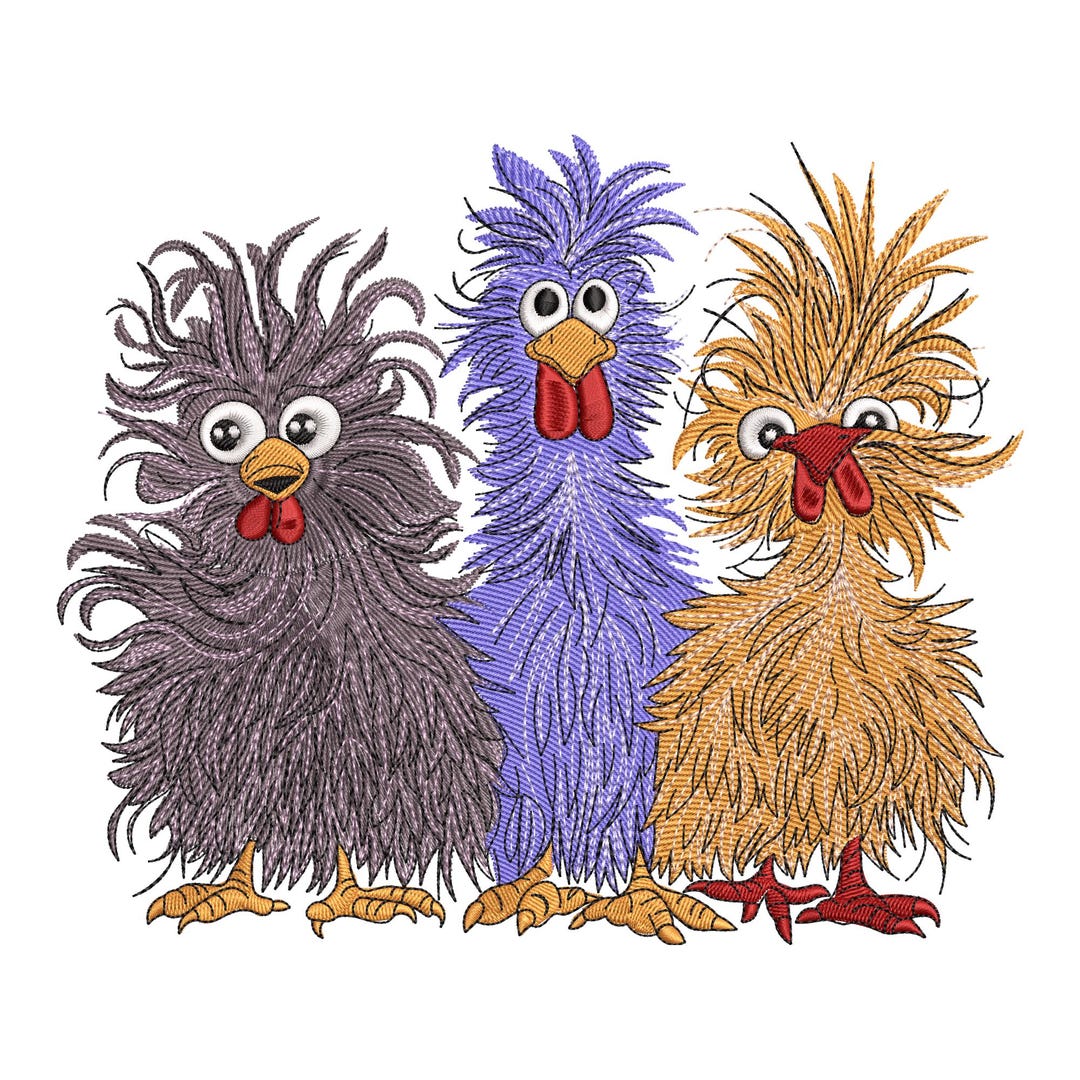 Chickens Embroidery Design , Chickens Embroidery - Farm Embroidery ...