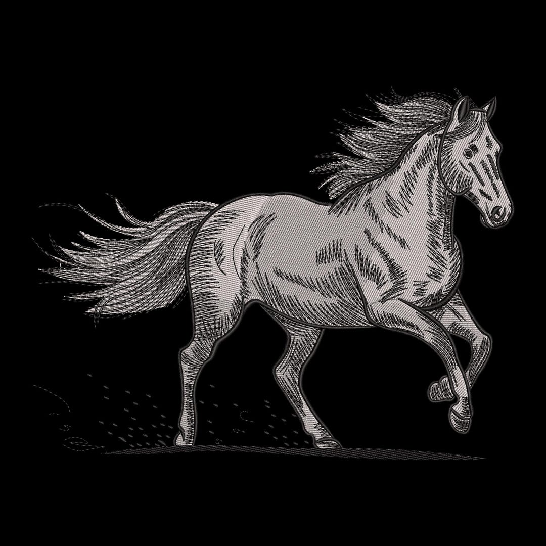 Running Horse Embroidery Design: Animal Machine Embroidery Files - Etsy