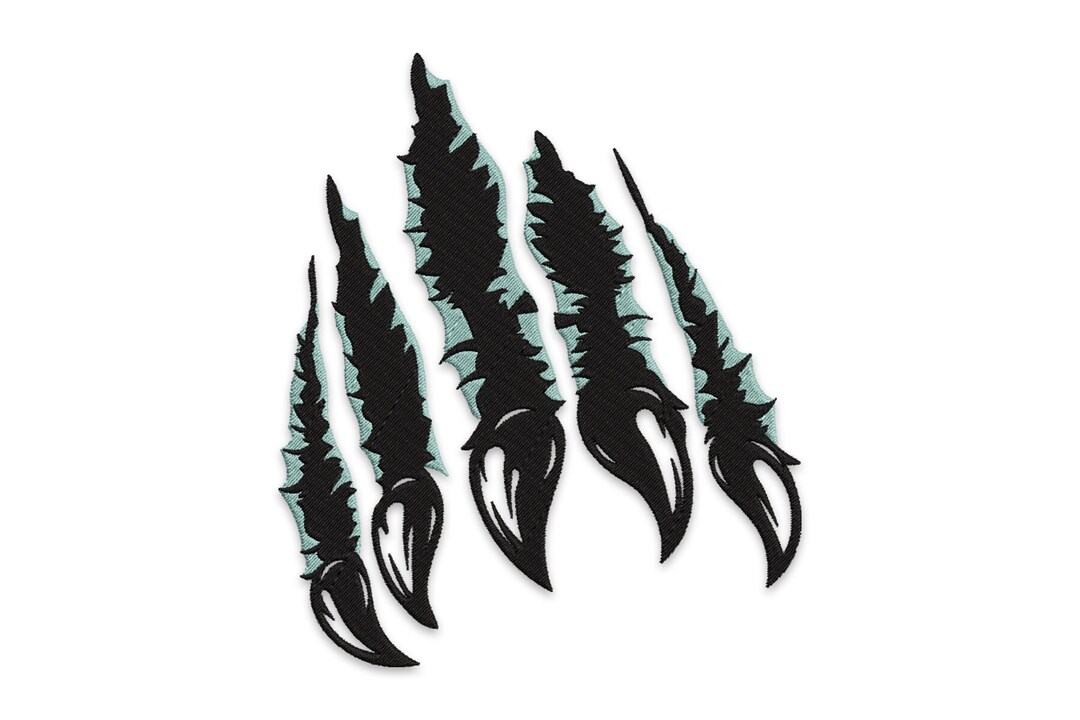 Claw Marks Embroidery Design: Fierce Fantasy Art Machine Embroidery File - Etsy