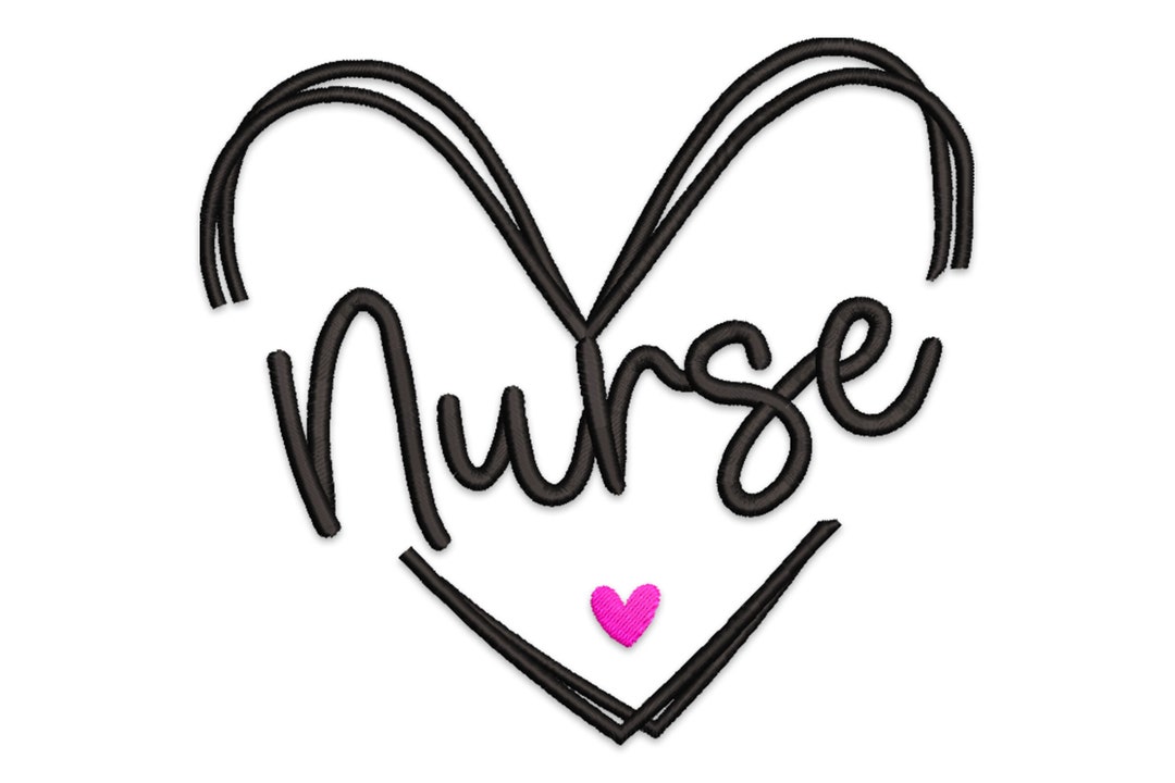 Nurse Heart Machine Embroidery Design - Etsy