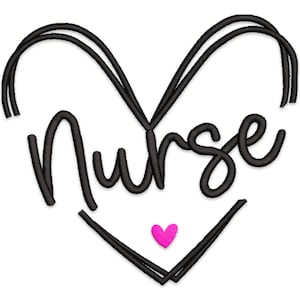 Nurse Heart Machine Embroidery Design - Etsy