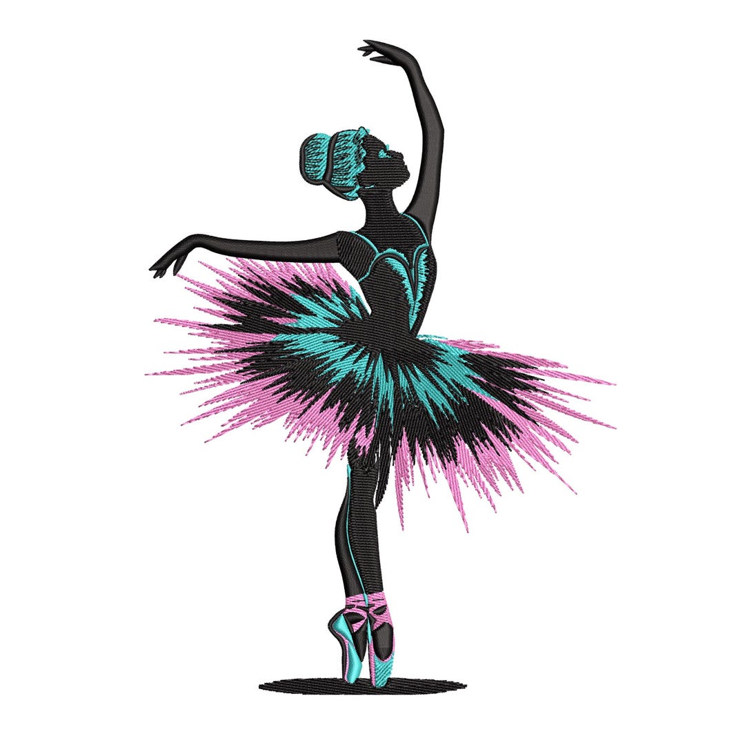 Ballet Dancer Embroidery Design, Ballerina Machine Embroidery Design ...
