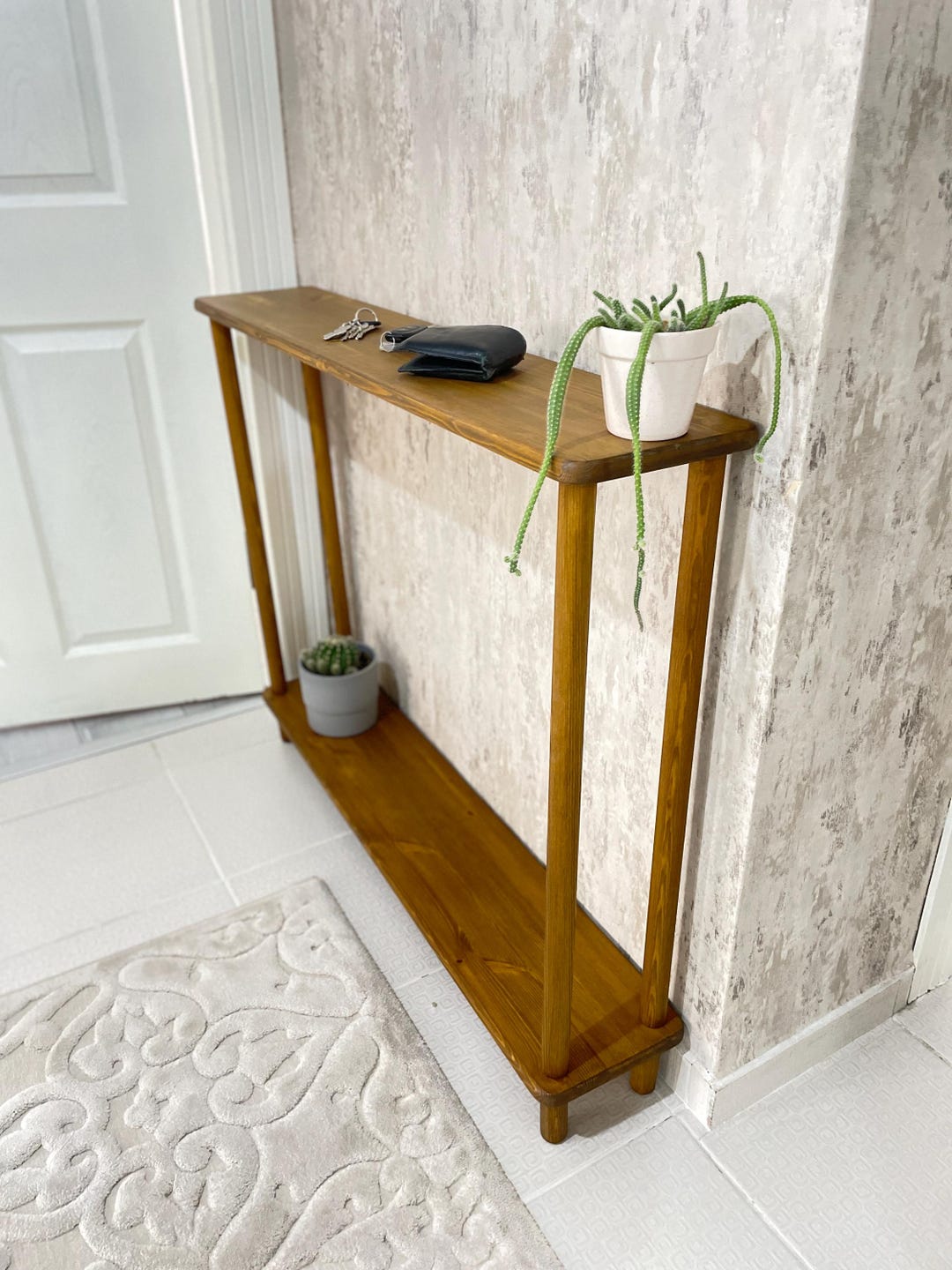 Narrow Console Table, Entryway Tall Console Table, Slim Long Hallway ...