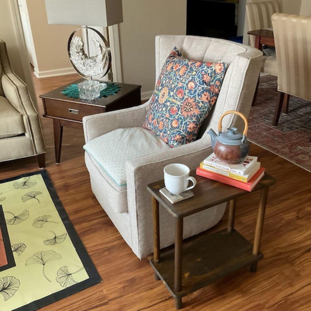 Armchair Side Slim Table Nearby Recliner, Living Room, Small Side Table ...