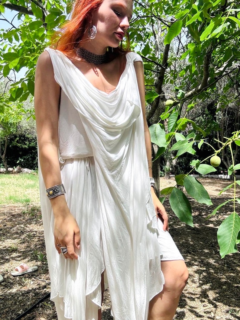Greek Goddess Dress, Helen Dress, Bohemian Dress, Ceremonial Dress ...