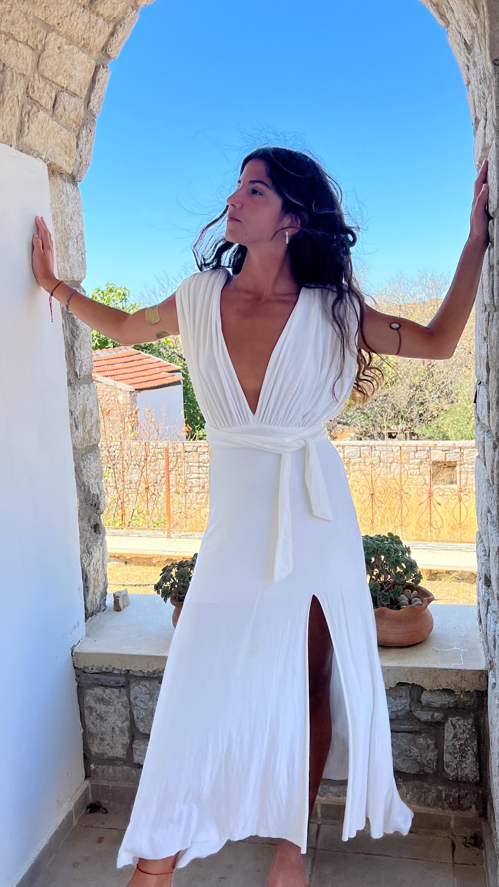 Greek Goddess Dress, Helen Dress, Bohemian Dress, Ceremonial Dress ...