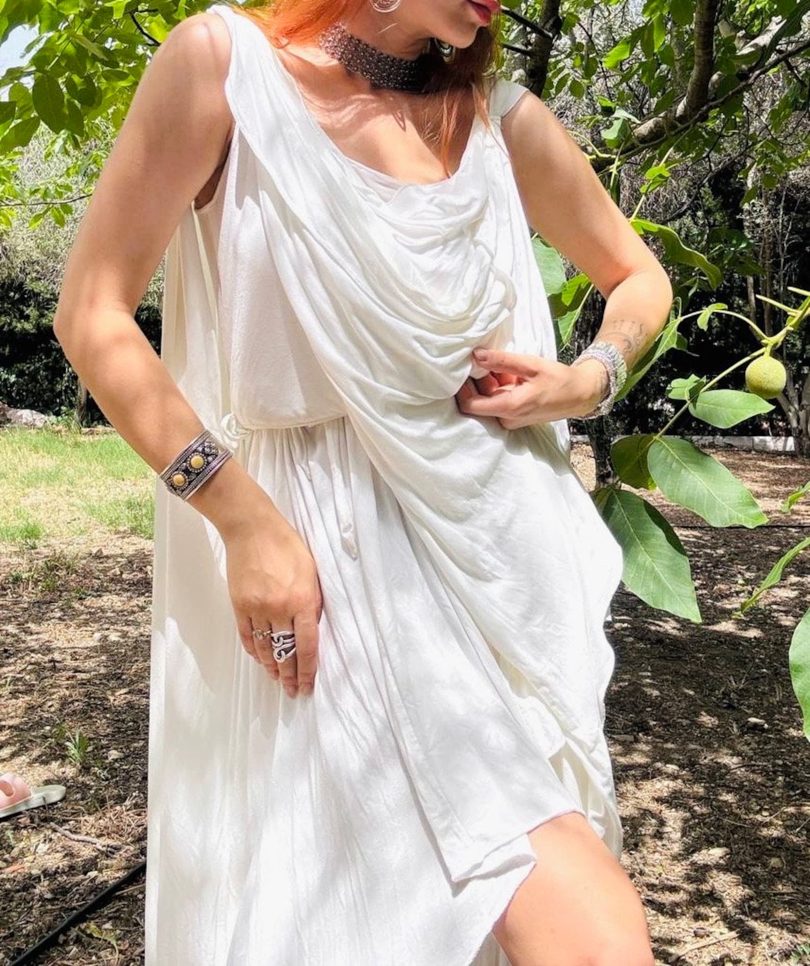 Greek Goddess Dress, Helen Dress, Bohemian Dress, Ceremonial Dress ...