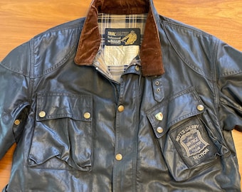 Vtg 70s Belstaff Roadmaster II Black Waxed Cotton Motorcycle Vtg 70s Belstaff Roadmaster II Black Waxed Cotton Motorcycle