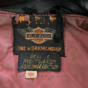 Vintage 1950s Harley Davidson Horsehide Leather Motorcycle Jacket ...