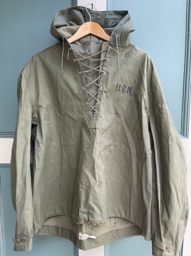 US NAVY Anorak Jacket - Wet Weather Parka - Etsy