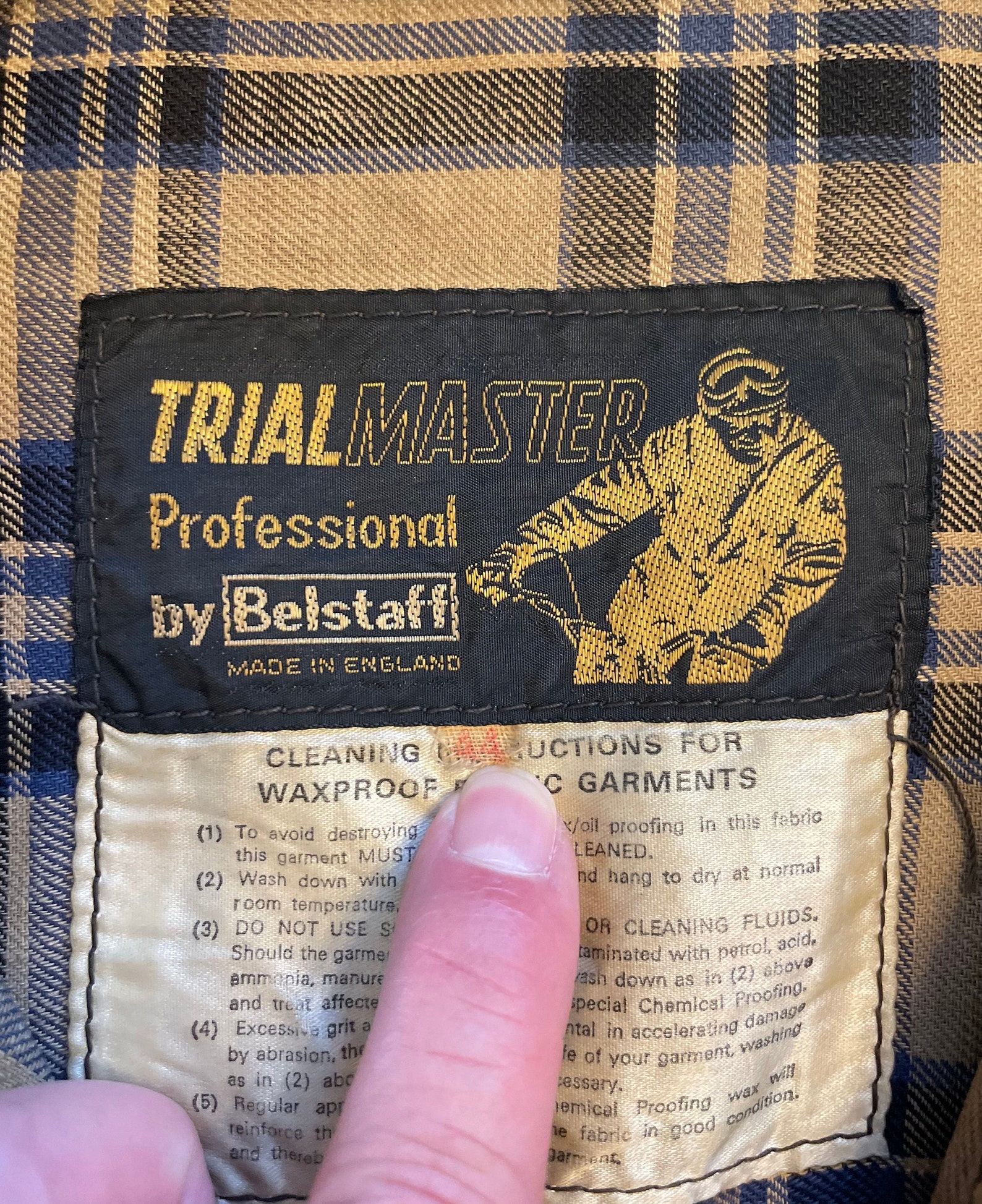 Vintage 1960s BELSTAFF TRAILMASTER Pro Waxed Cotton Motorcycle Jacket ...