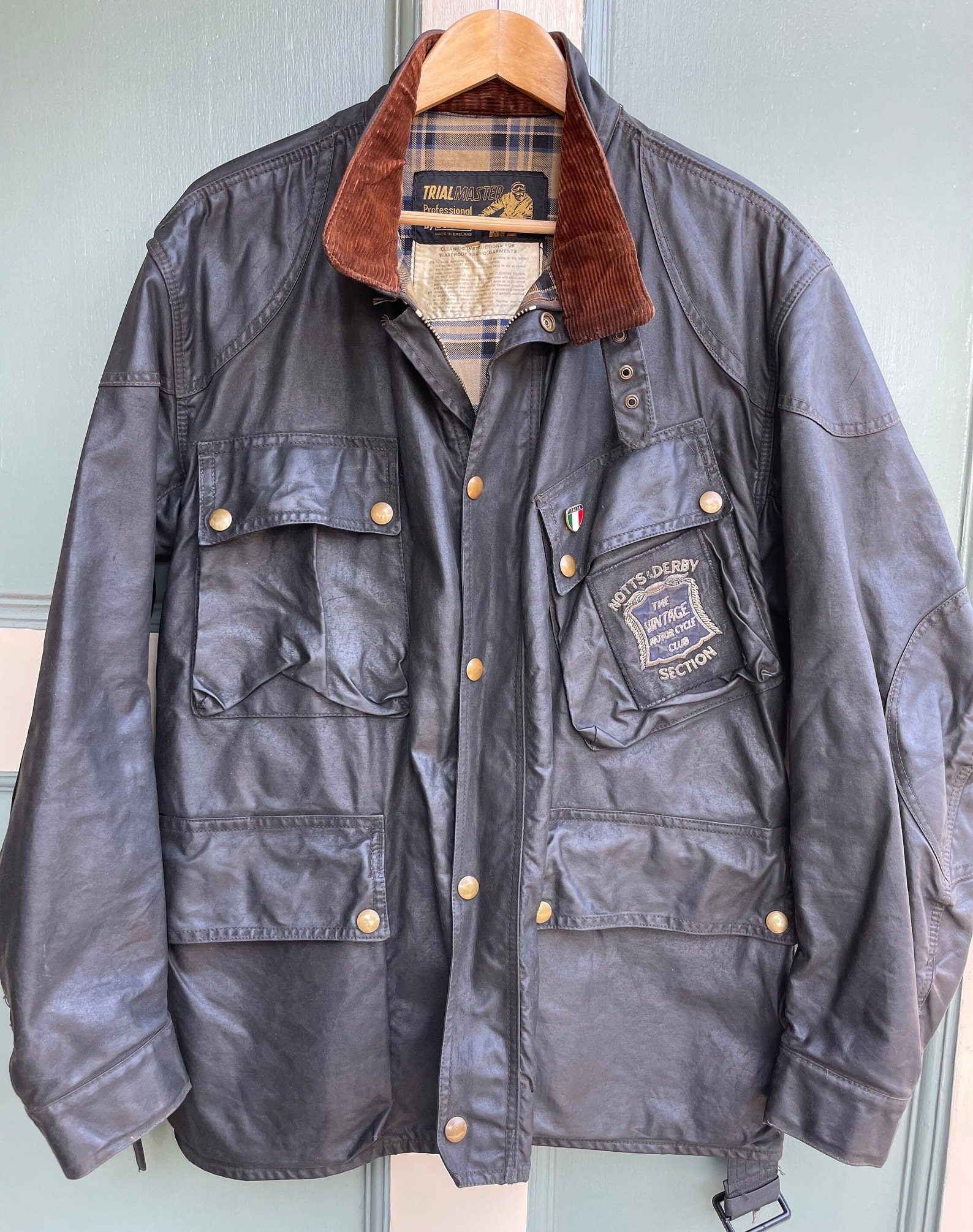 Vintage 1960s BELSTAFF TRAILMASTER Pro Waxed Cotton Motorcycle Jacket ...