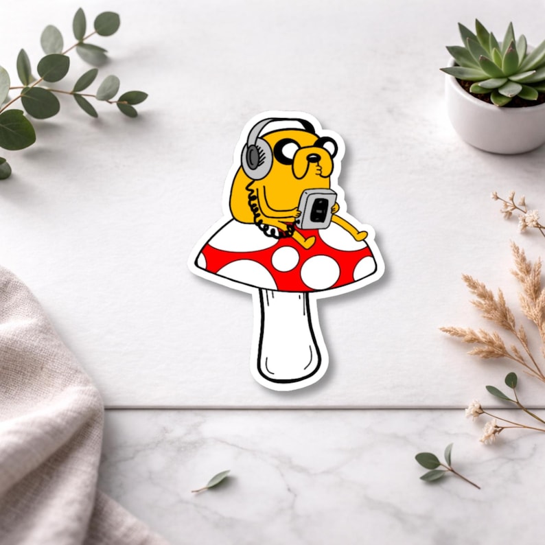 Jake the Dog Sticker: Cartoon Vinyl Water-resistant Sticker - Etsy