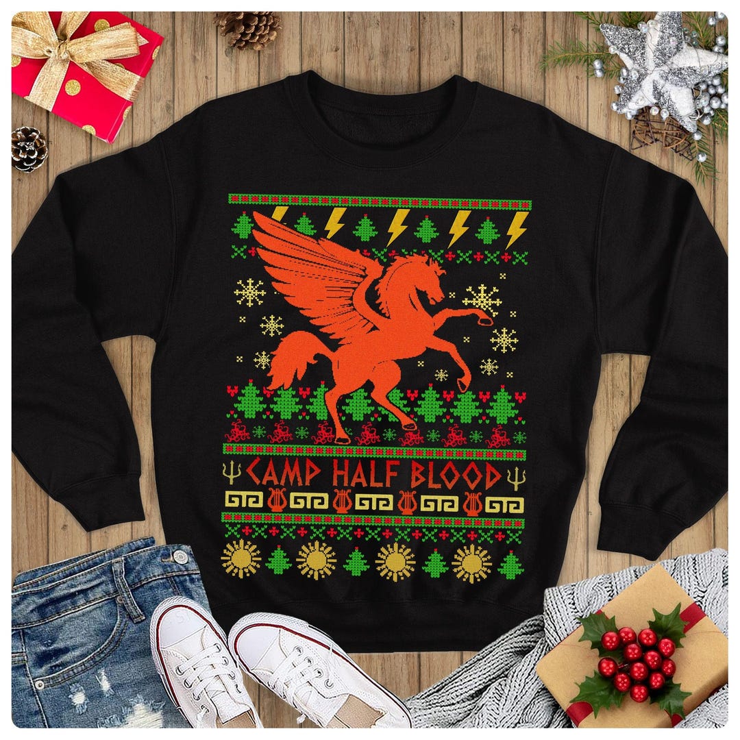 Percy Jackson Camp Half Blood Ugly Christmas Sweater, Camp Halfblood ...