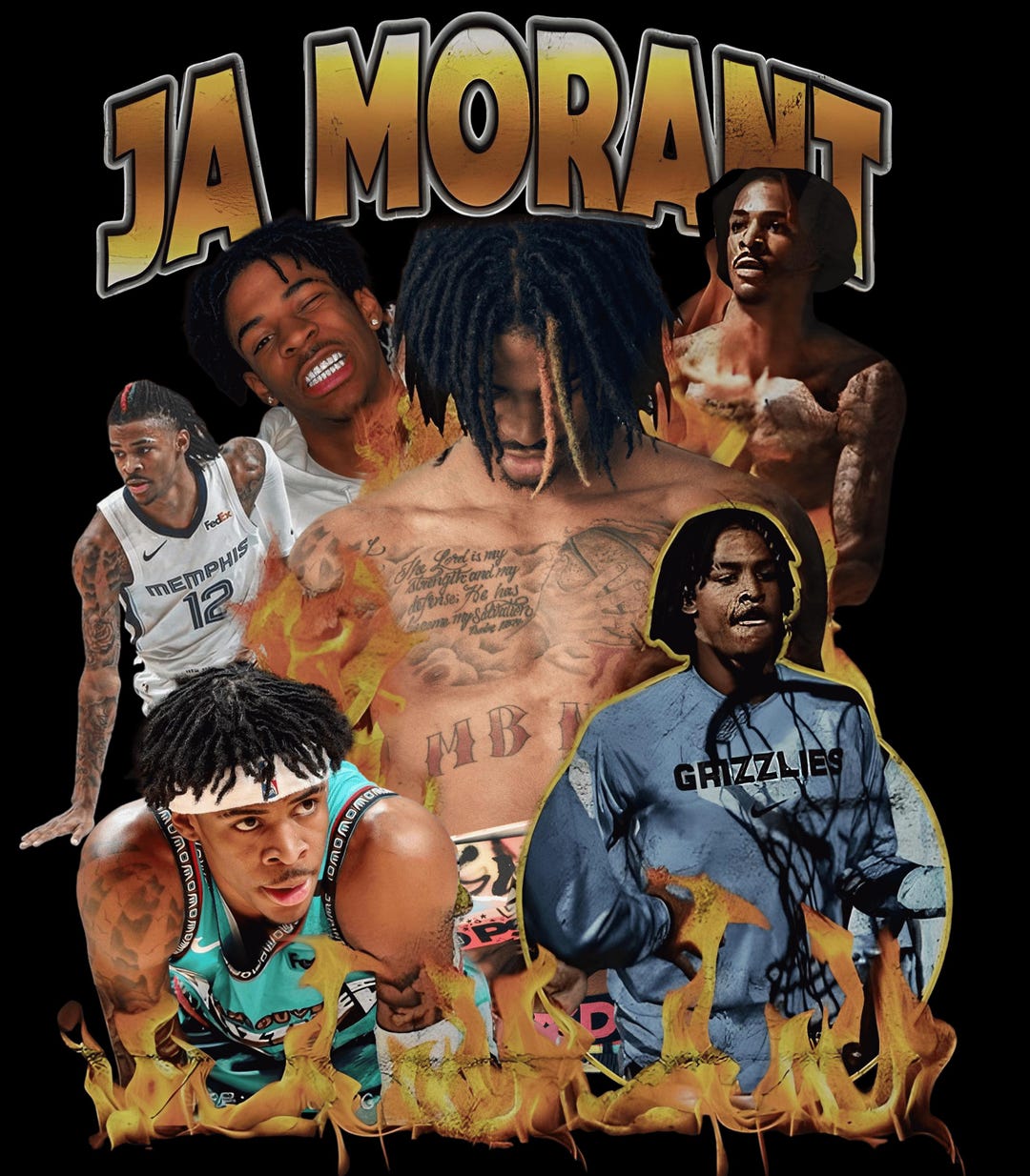 Ja Morant T-shirt Design PNG Digital Instant Download - Etsy