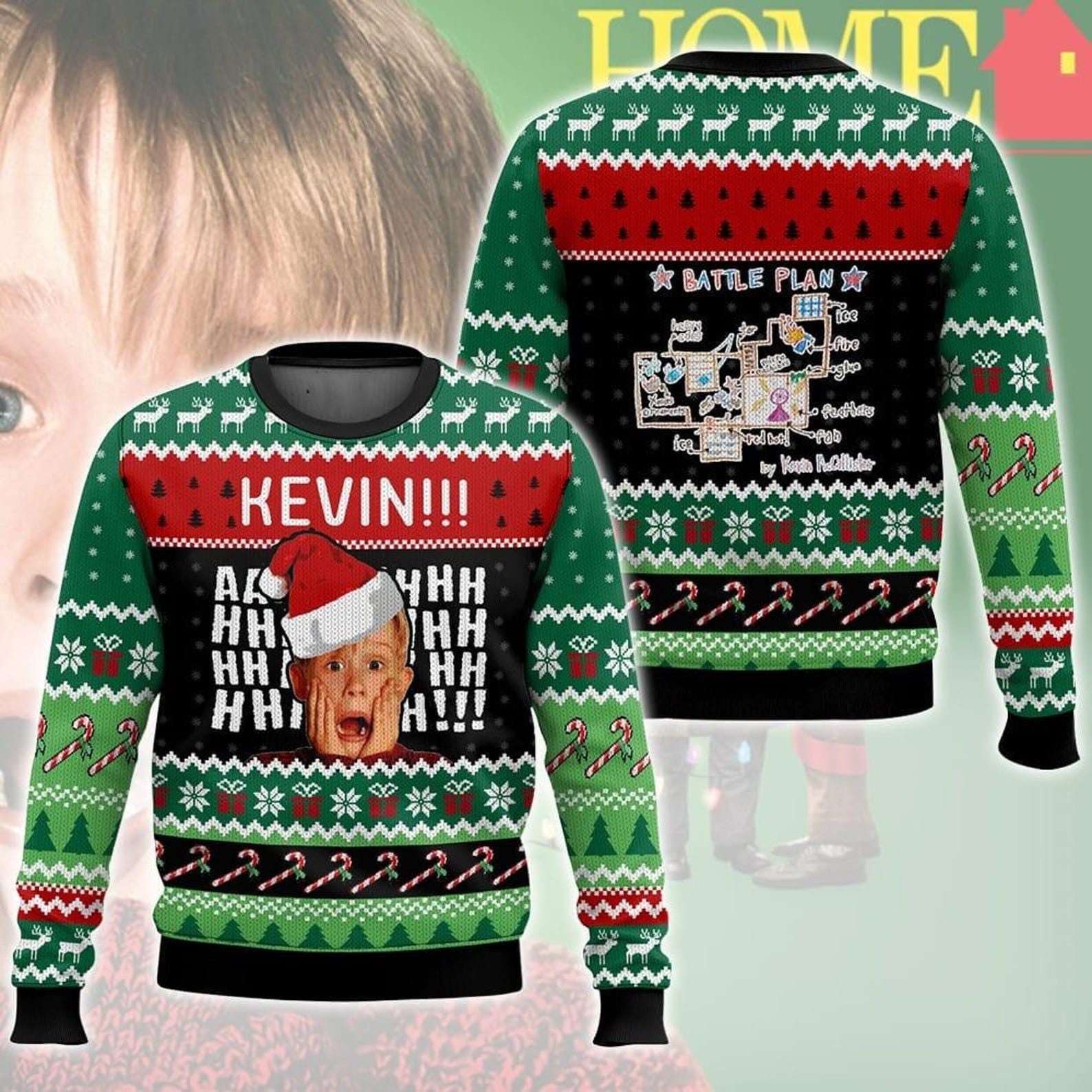 Home Alone Christmas Ugly Sweater, Kevin Mccallister Sweater, Home ...