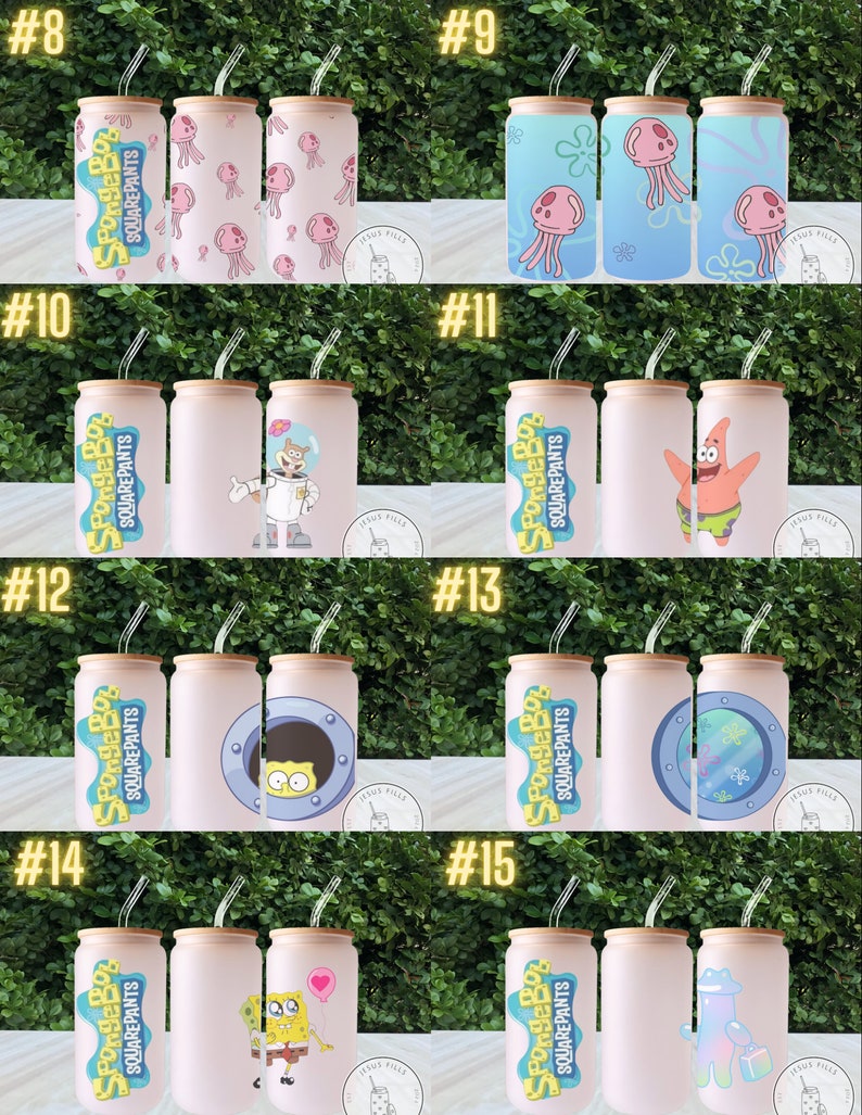 Spongebob Glass Can - Etsy