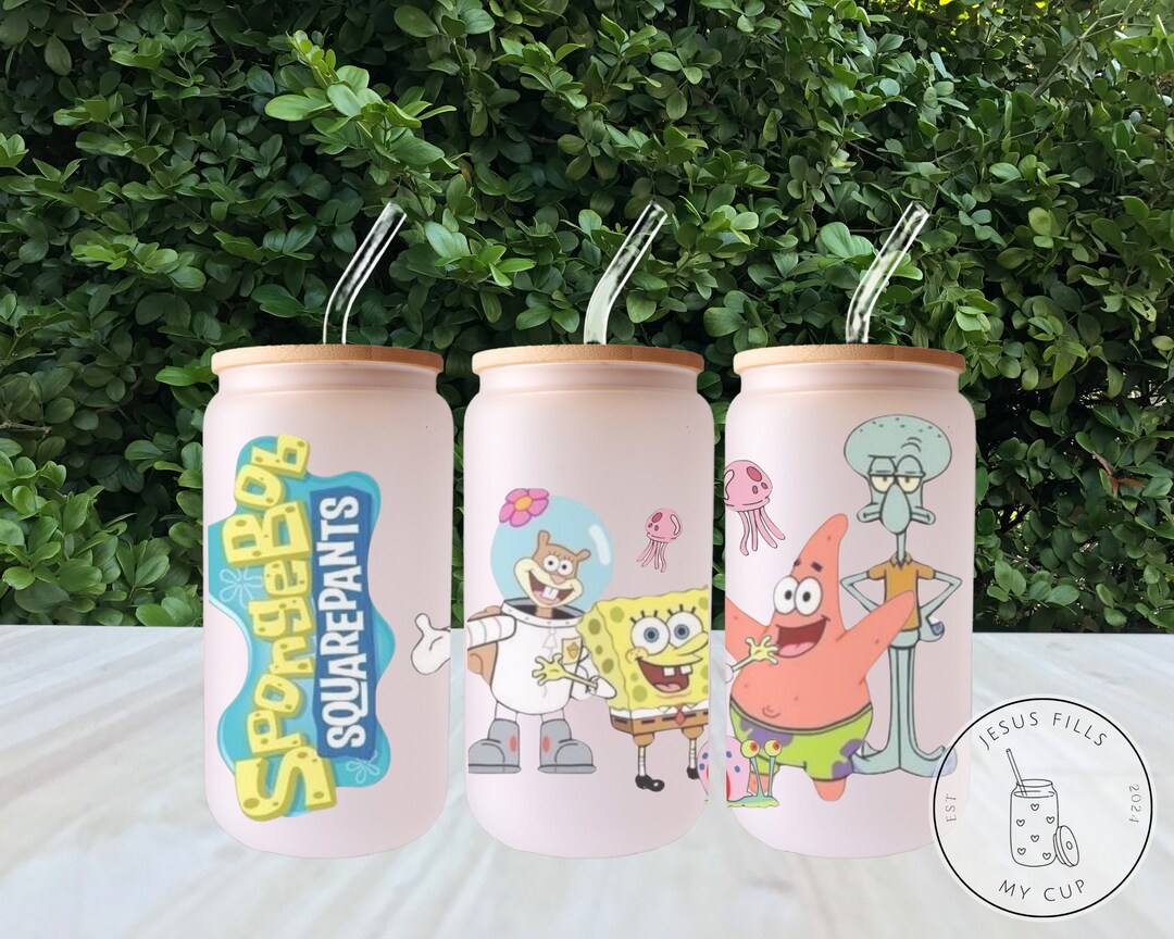 Spongebob Glass Can - Etsy