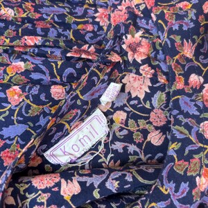 Vintage 80s Purple Floral Sunflower Indian Rayon Drop Waist Dress by ...