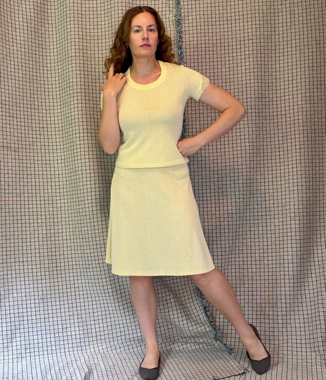 Vintage 60s Butter Yellow Mod Sheath Skirt Suit Pattern by Tannel Knits ...