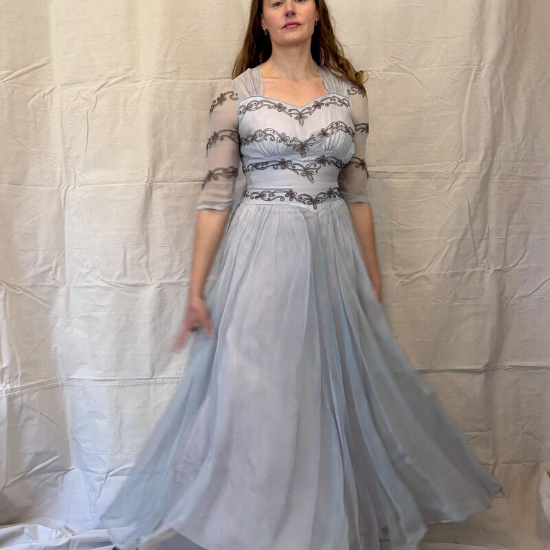 Ice Blue Chiffon - Etsy