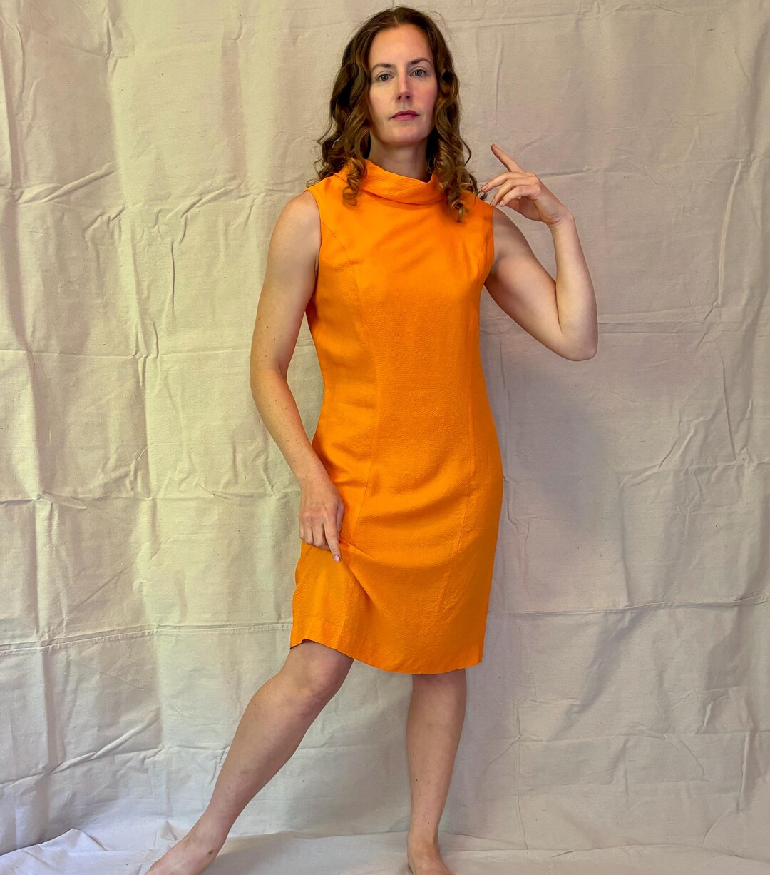 Vintage 60s Orange Dreamsicle Mid Century Mod Shift Dress by Beeline ...