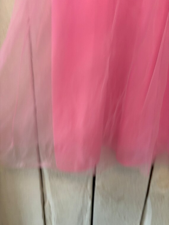 Vintage 60s Powder Pink Mod Barbie Core Nylon Chiffon… - Gem