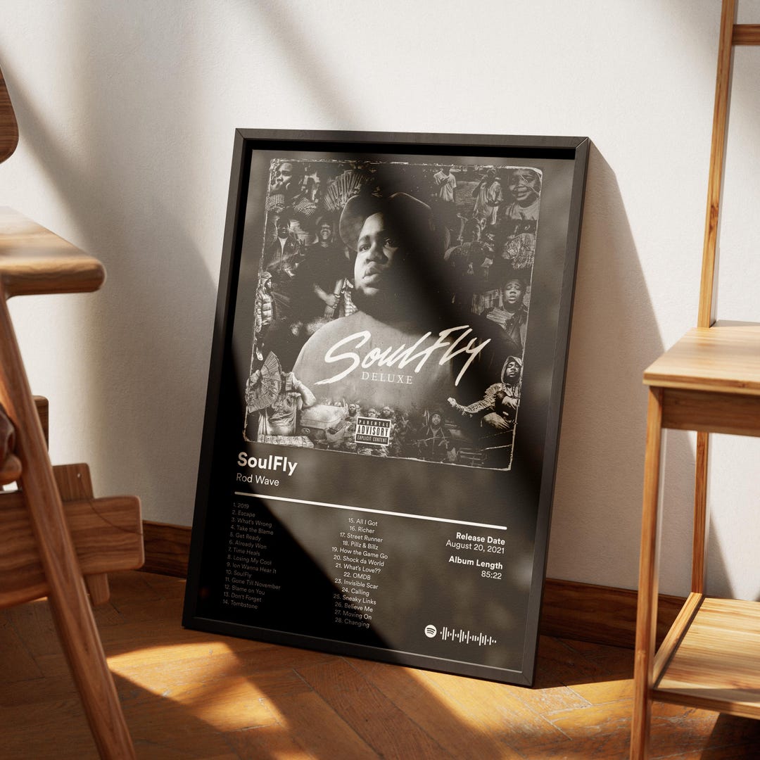 Rod Wave: Soulfly deluxe Album Poster Hip Hop Wall Art Rod Wave Poster ...