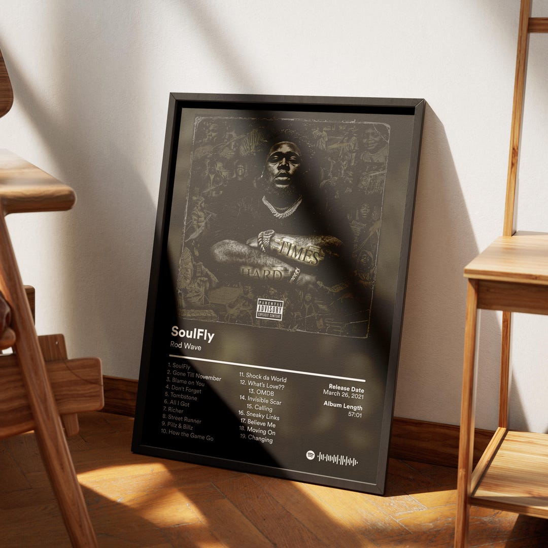 Rod Wave: Soulfly Album Poster Hip Hop Wall Art Rod Wave Poster Music ...