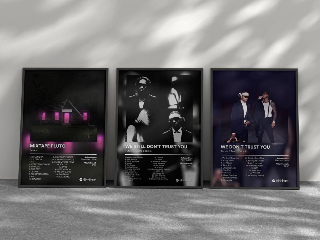 Future Album Cover Posters 3 Rap Posters Hip Hop Art Prints Music Wall ...